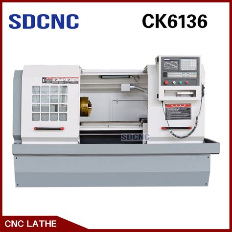 Ck6136 Horizontal CNC Lathe Machine Flat Bed CNC Lathe With Siemens System China Ck6136 And