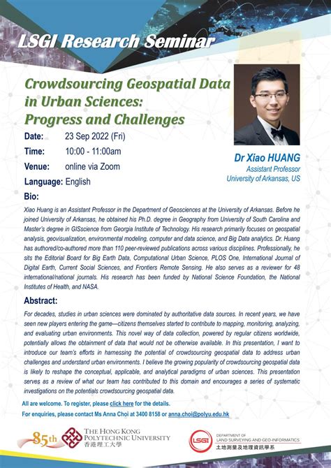 xiao huang on linkedin invited by the department of land surveying and geoinformatics at