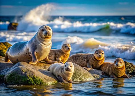 Playful Seal In Arctic Habitat Stunning Wildlife Image Premium Ai