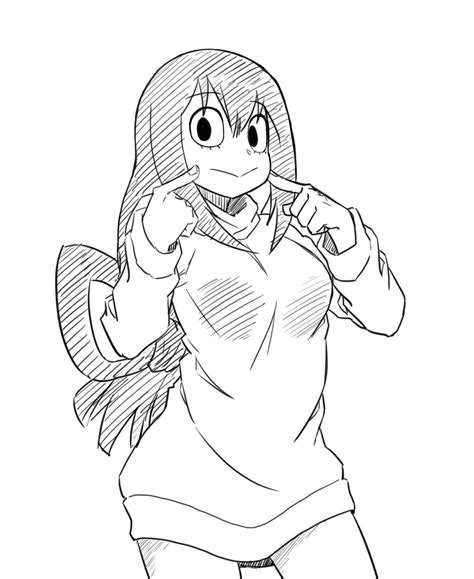 Tsuyu Asui Sketch By Tony Arts On Deviantart