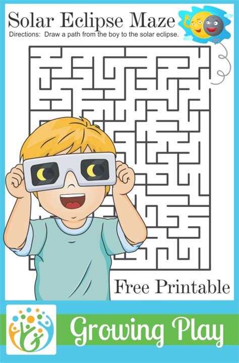 Solar Eclipse Maze For April 8 2024 Growing Play