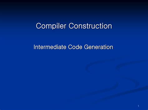 Ppt Intermediate Code Generation In Compiler Construction Powerpoint