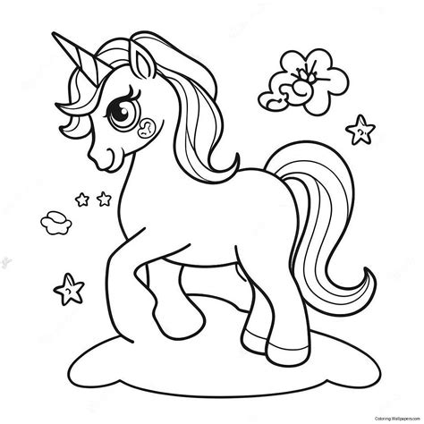 Lisa Frank Unicorn Coloring Page