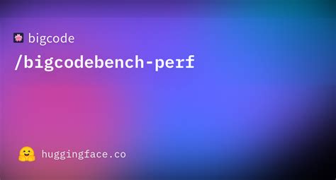 Bigcode Bigcodebench Perf Datasets At Hugging Face