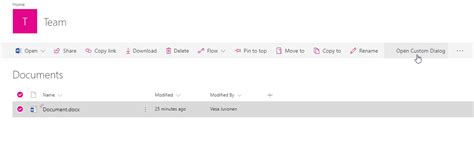 Tutorial Use Custom Dialog Boxes With Sharepoint Framework Extensions