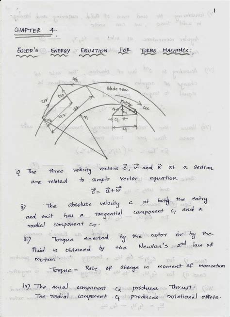 Gas Dynamics And Turbo Machinery Chapter 4 Eulers Energy Equation