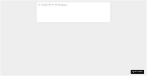 Lexical Mention Plugin Example Codesandbox Lexical Mention Plugin Example Codesandbox