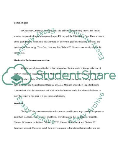 Discourse Community Essay Example Topics And Well Written Essays Words