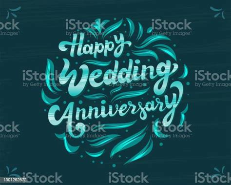 꽃 장식 결혼 기념일 인사말 디자인 3d 서예 레터링 벡터 일러스트레이션 결혼식에 대한 스톡 벡터 아트 및 기타 이미지 결혼식 고풍스런 금 금속 Istock