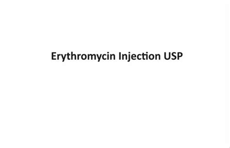 Live Lyophilized Powder Erythromycin Injection Usp 500mg For