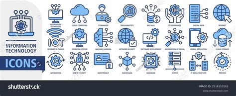 Information Technology Icon Set Vector Illustration Stock Vector Royalty Free 2516153593