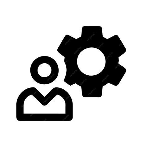 A Stylised Person Icon Alongside A Gear Showcasing Personalisation Icon Premium Ai Generated