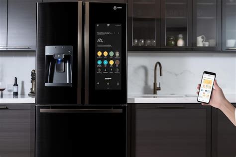 Premium Photo Smart Refrigerator With Builtin Wifi And Bluetooth Capabilities Created With