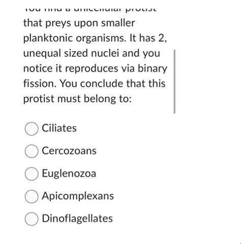 Solved You Find A Unicellular Protist That Preys Upon