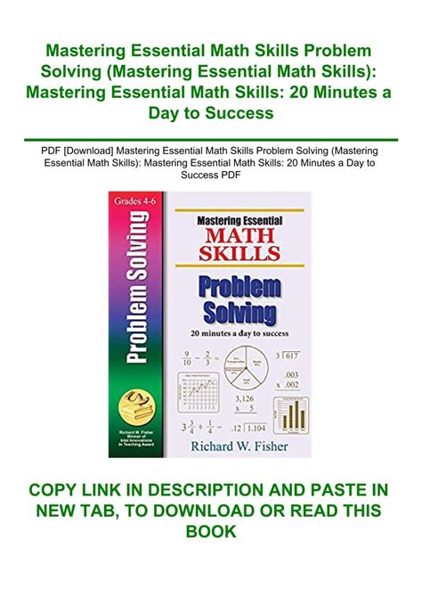 Pdf [download] Mastering Essential Math Skills Problem Solving Mastering Essential Math Skills