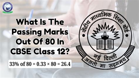 What Is The Passing Marks Out Of 80 In Cbse Class 12