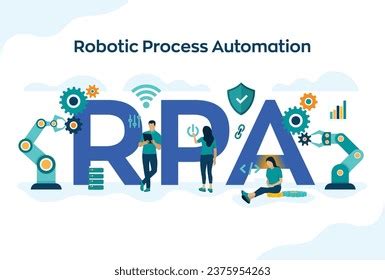 Rpa Robotic Process Automation Innovation Technology Stock Vector Royalty Free