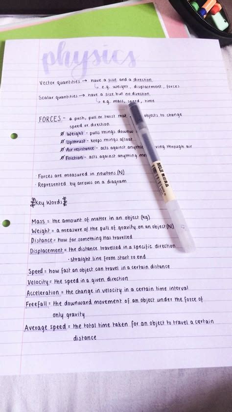 Physics Notes Ideas Physics Notes Physics Notes