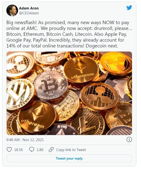 Amc院线 即日起接受比特币付款腾讯新闻