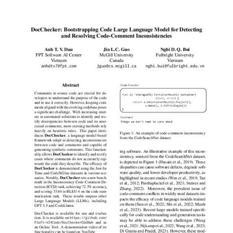 Docchecker Bootstrapping Code Large Language Model For Detecting And