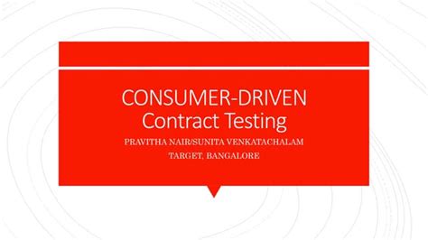 Consumer Driven Contract Testing Pact Pptx