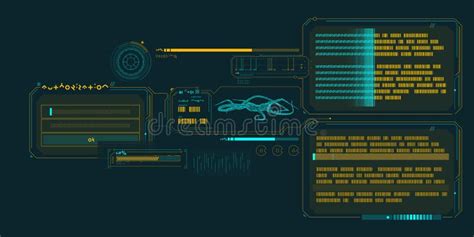 Scientific Research Data Processing Interface Stock Vector