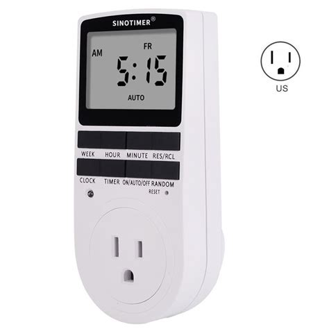 Household EU US Plug Timer Switch V V Progra Grandado