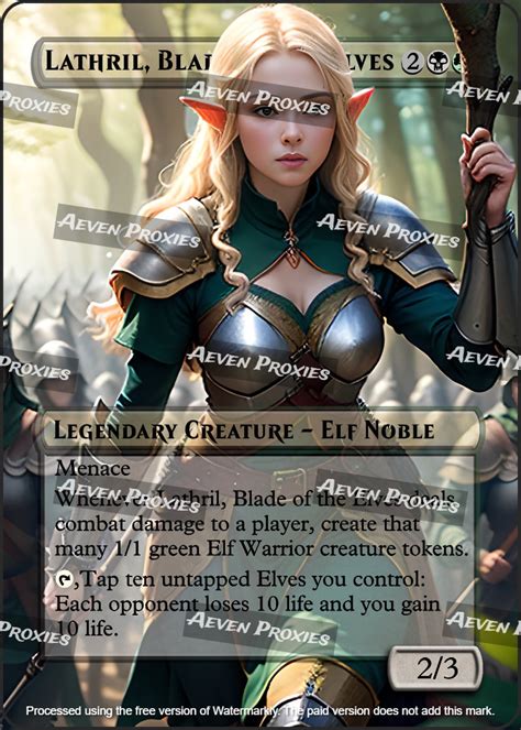 Mtg Proxy Lathril Blade Of The Elves High Quality Magic The