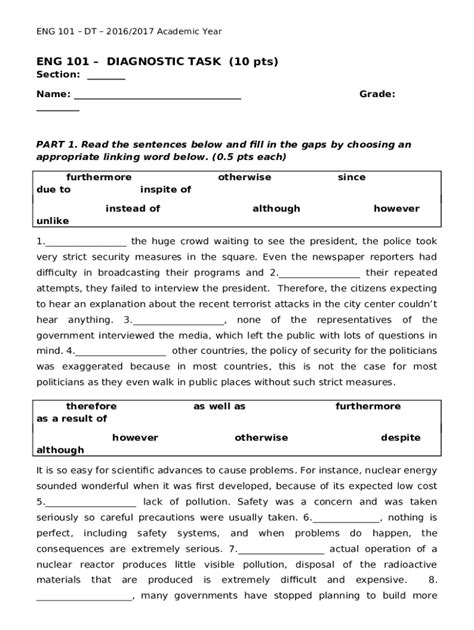 Act OrgcontentactThe ACT English Practice Test QuestionsACT Doc Template PdfFiller