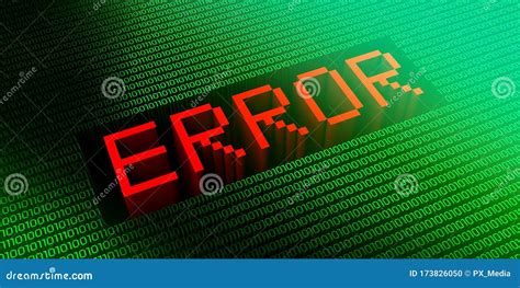 Error Binary Code Concept Stock Illustration Illustration Of Virus