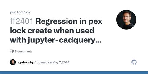 Regression In Pex Lock Create When Used With Jupyter Cadquery Package
