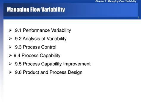 Ppt Managing Flow Variability Process Control And Capability