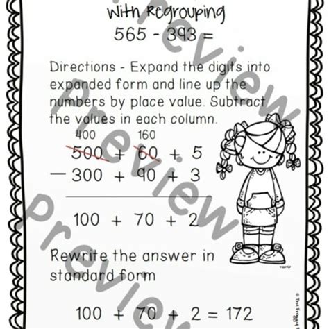 3 Digit Subtraction Expanded Form Strategy Worksheets Worksheets Library