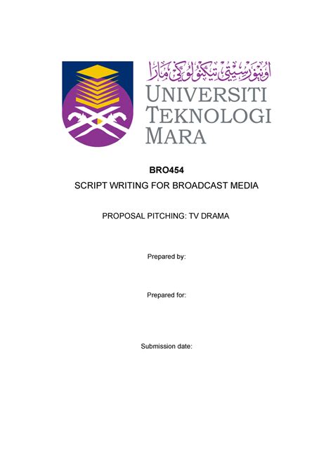 Proposal Drama Group Work Bro Script Writing For Broadcast Media Proposal Pitching Tv Drama