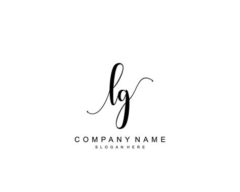 Initial LG Beauty Monogram And Elegant Logo Design Handwriting Logo Of Initial Signature