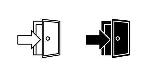 Exit Door Vector Icon Vector Art At Vecteezy