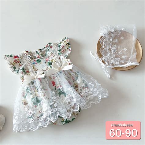 【楽天市場】ロンパース 刺繍 半袖 スカート 帽子付き ベビー ジャンプスーツ 赤ちゃん 女の子 ベビー服 赤ちゃん服 トップス シャツ