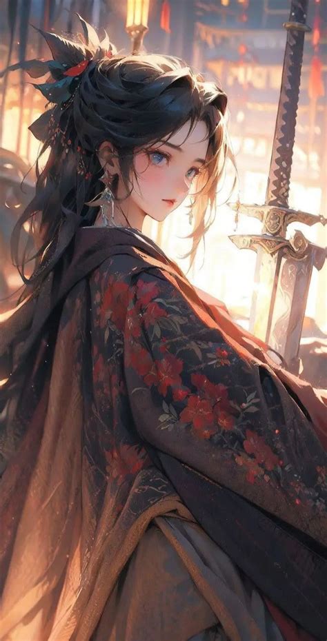 Samurai Girl Anime Art Girl Anime Girl Art Girl