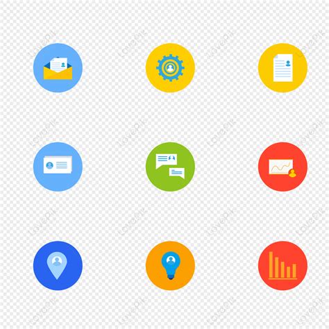 다채로운 평면 웹 아이콘 Png 일러스트 무료 다운로드 Lovepik