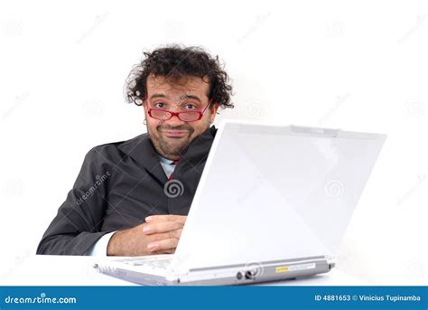 Nerd In The Work Stock Image Image Of Male Nerd Lifestyle 4881653