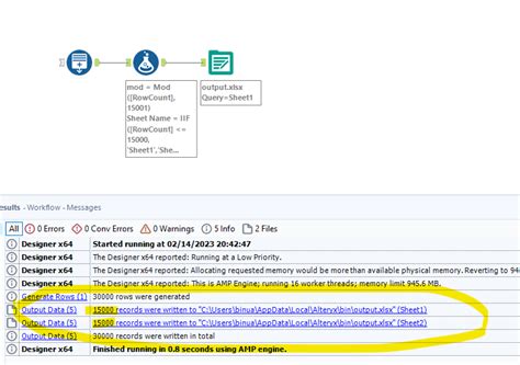 Solved How Can I Export 15000 Records In Every Excel Shee Alteryx Community