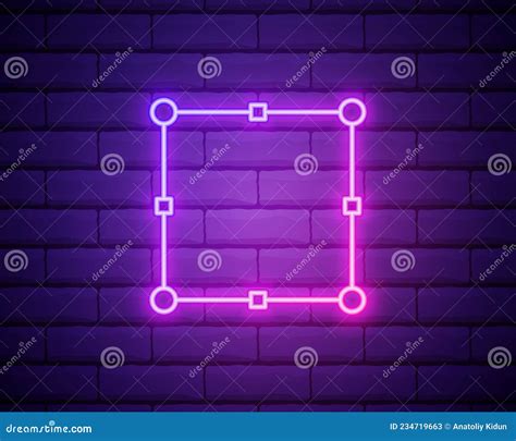 Transform Tool Neon Outline Icon Glowing Linear Style Sign For Mobile Concept And Web Design