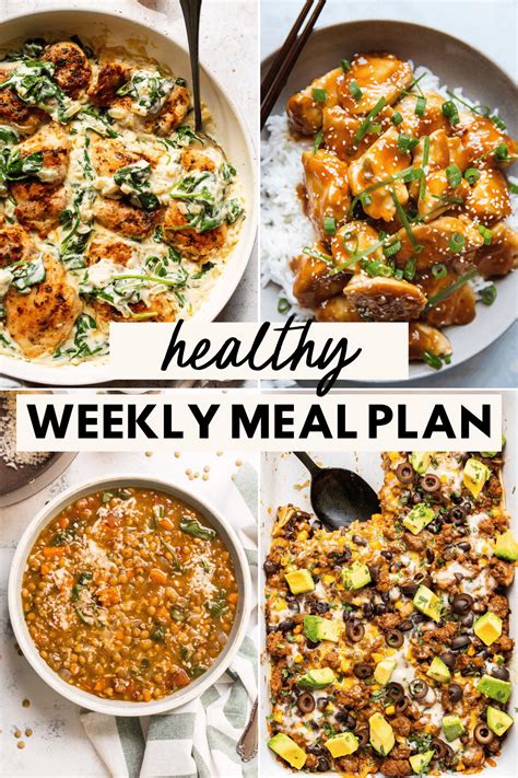 Healthy Weekly Meal Plan April 24 30 Lowcalicious