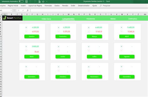 Planilha De Gastos Mensais Excel Smart Planilhas