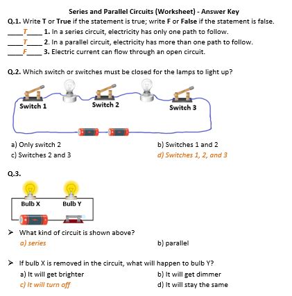 Series And Parallel Circuits Worksheet Distance Learning Teaching Resources