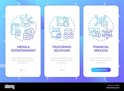 Data Lake Use Cases Blue Gradient Mobile App Screen Stock Vector Image And Art Alamy