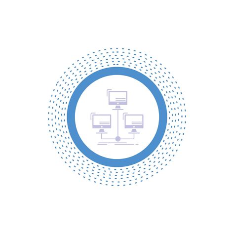 Database Distributed Connection Network Computer Glyph Icon Vector