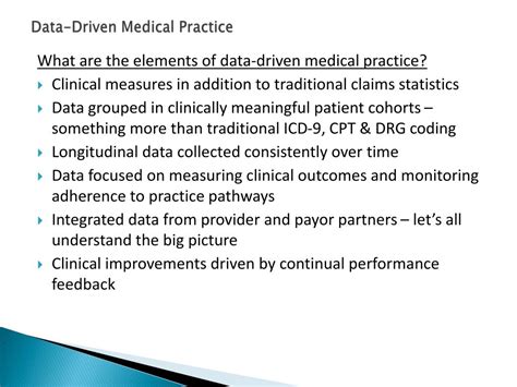 Ppt Enhancing Patient Care Through Data Driven Medical Practice
