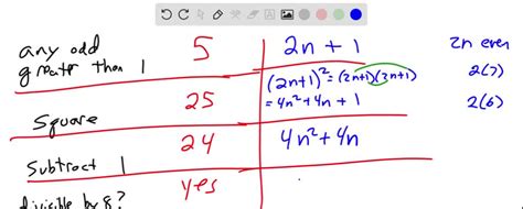 Solvedselect Any Odd Integer Greater Than 1 Square It And Then