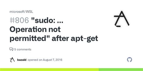 Sudo Operation Not Permitted After Apt Get · Issue 806
